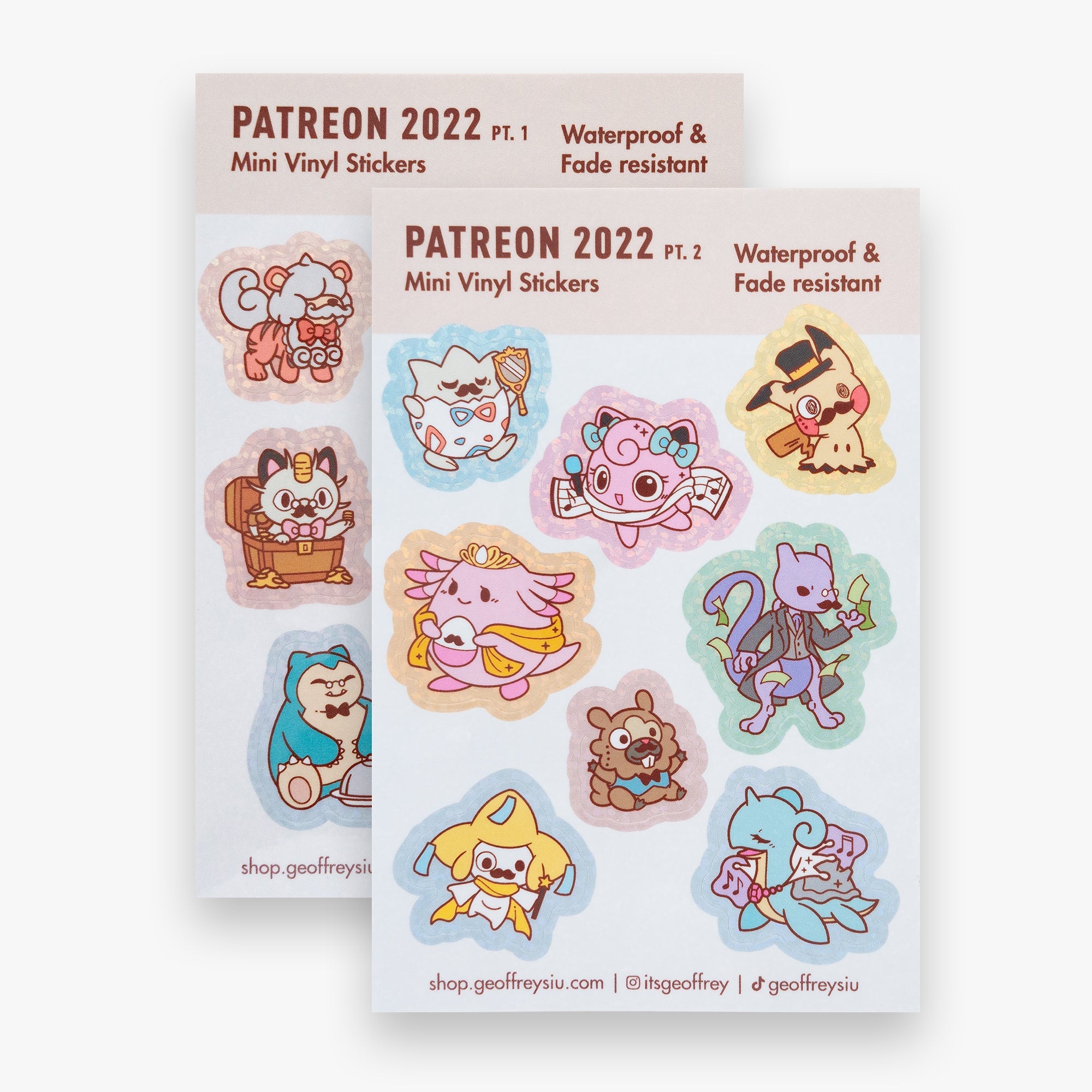 Patreon 2022 Mini Vinyl Sticker Sheets – Neuro Treasures